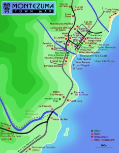 Montezuma Town Map - Montezuma Costa Rica